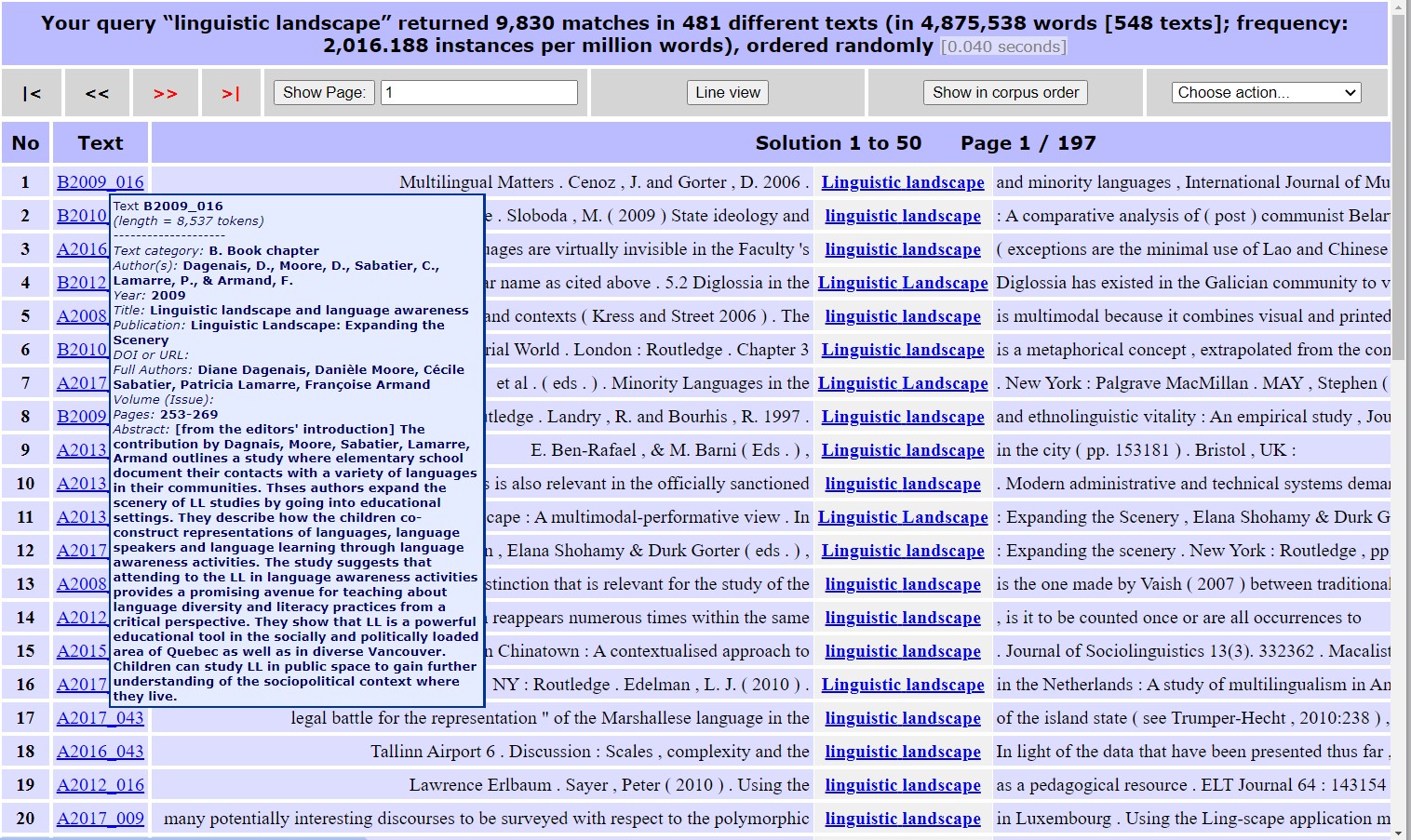 Linguistic Landscape Corpus